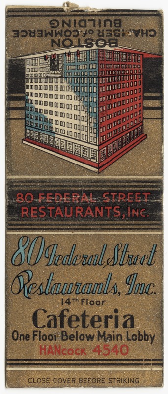 80 Federal Street Restaurants, Inc. - Digital Commonwealth