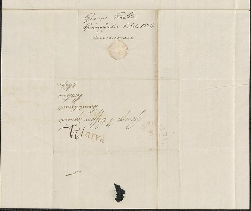 George Colton to George Coffin, 8 October 1834 - Digital Commonwealth