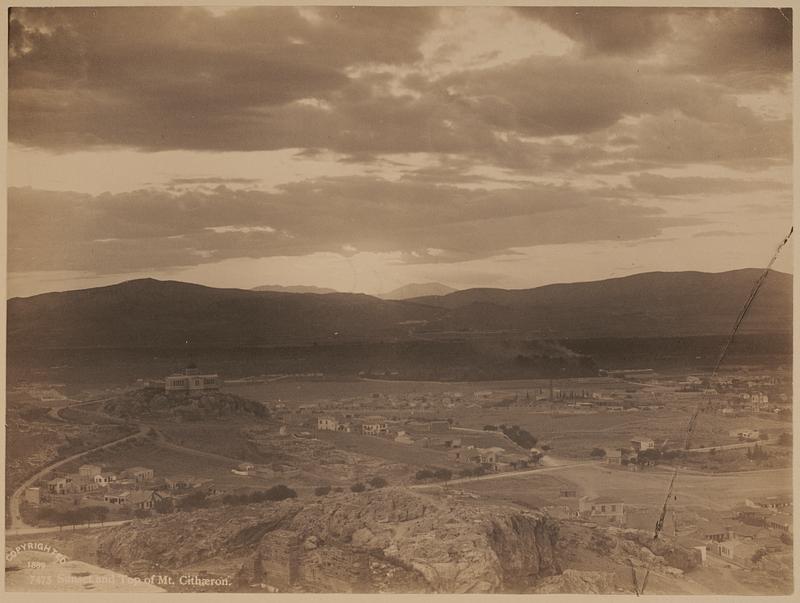 Sunset and top of Mt. Cithaeron - Digital Commonwealth