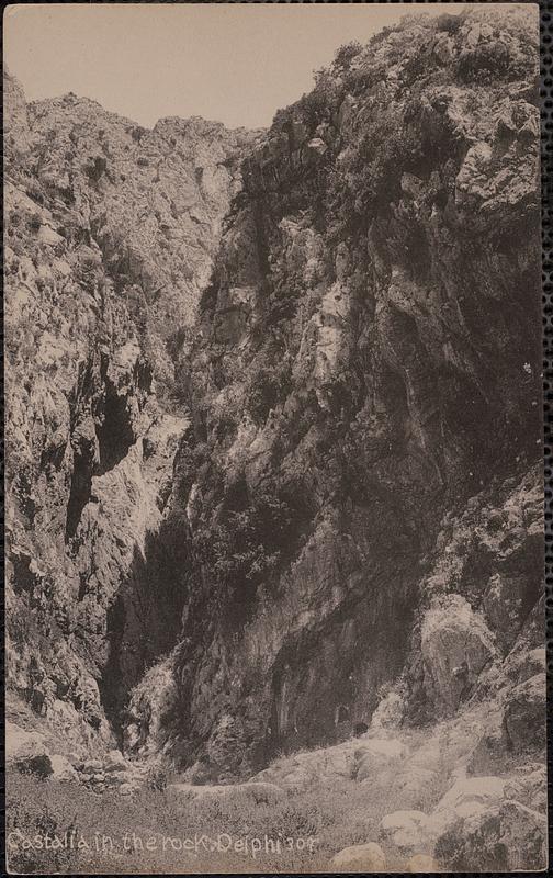Castalia in the rock, Delphi - Digital Commonwealth