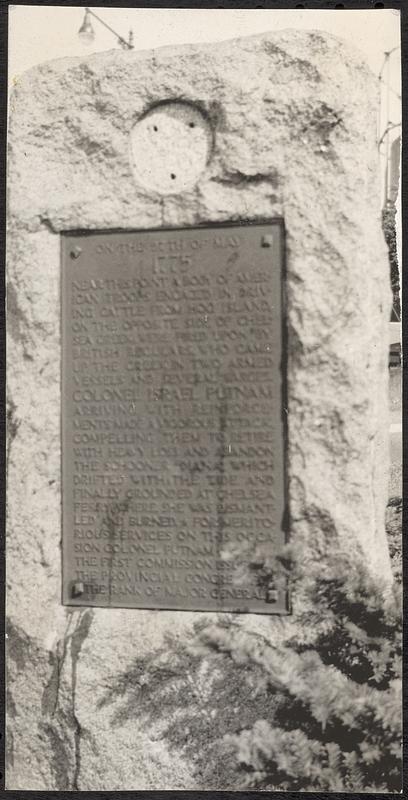 Memorial tablet of Battle of Chelsea Creek, tablet is on Revere Beach ...