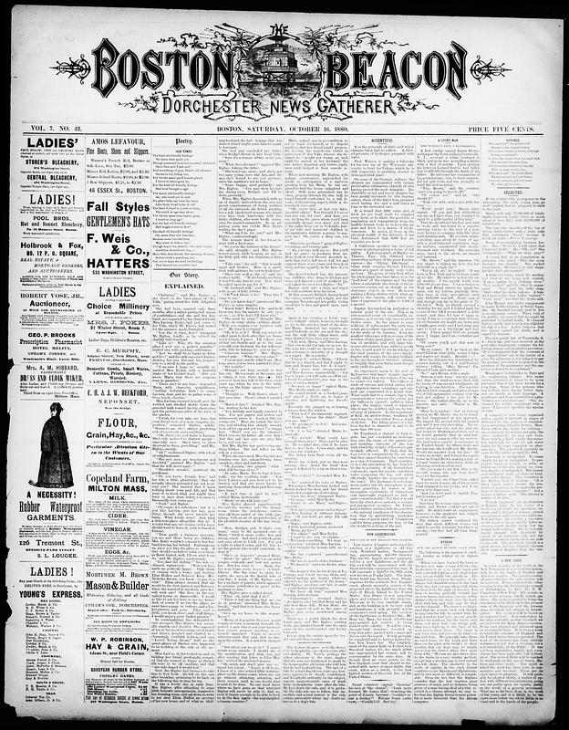 The Boston Beacon and Dorchester News Gatherer, October 16, 1880 ...