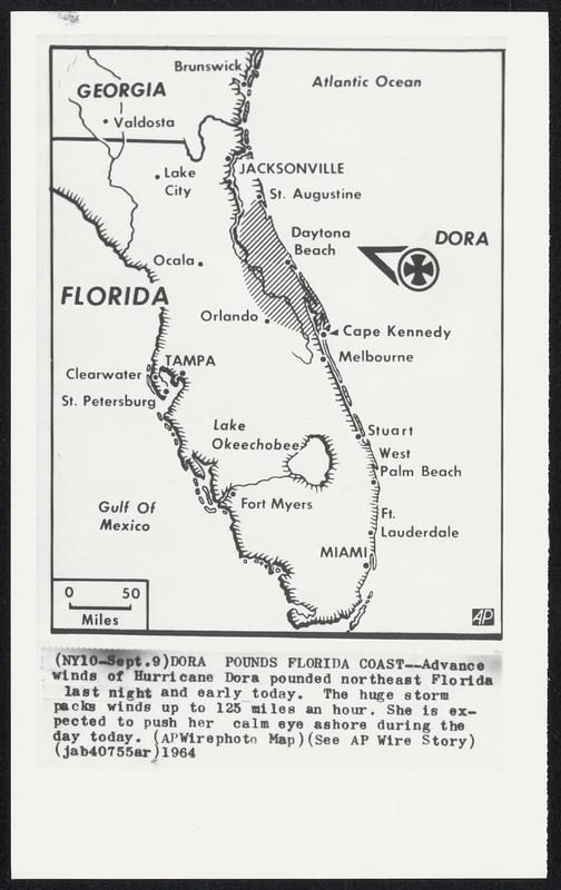 Dora Pounds Florida Coast--Advance winds of Hurricane Dora pounded ...