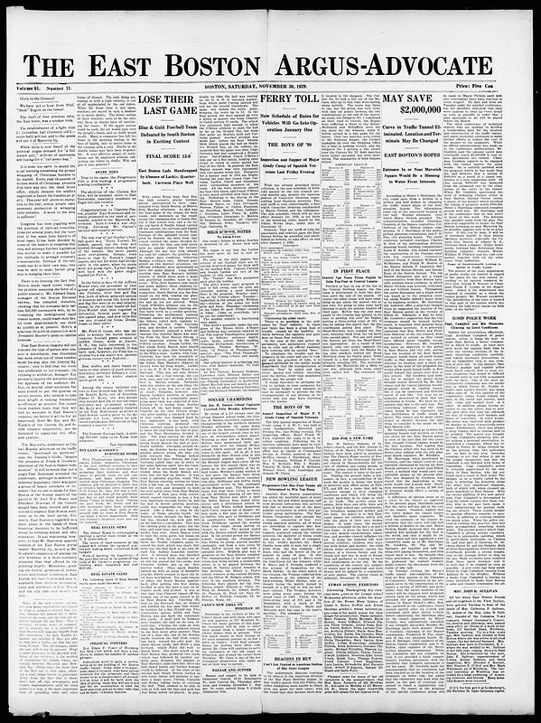 East Boston Argus-Advocate - Digital Commonwealth