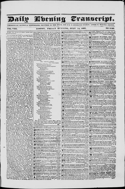 Daily Evening Transcript. July 14, 1837 - Digital Commonwealth