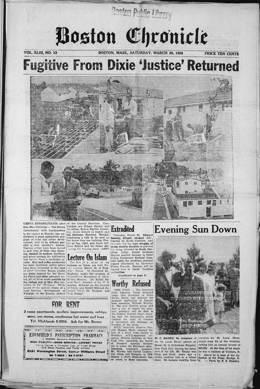 Boston Chronicle. March 29, 1958 - Digital Commonwealth