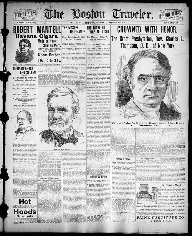 The Boston Traveler. August 15, 1896 - Digital Commonwealth
