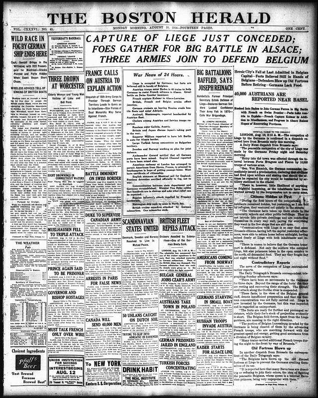 The Boston Herald. August 10, 1914 - Digital Commonwealth