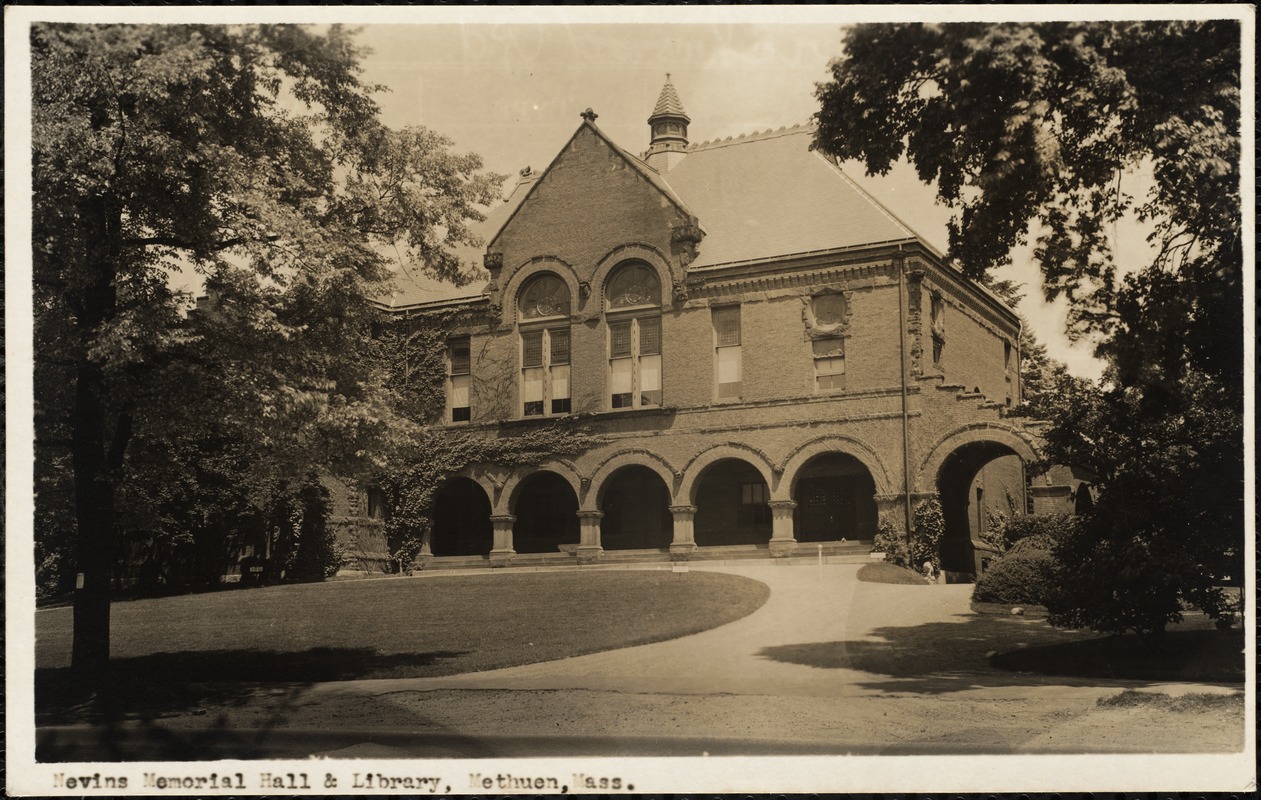 Nevins Memorial Hall & Library, Methuen, Mass. - Digital Commonwealth