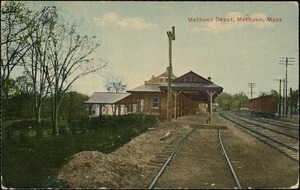 The railroad station, Methuen, Mass. - Digital Commonwealth