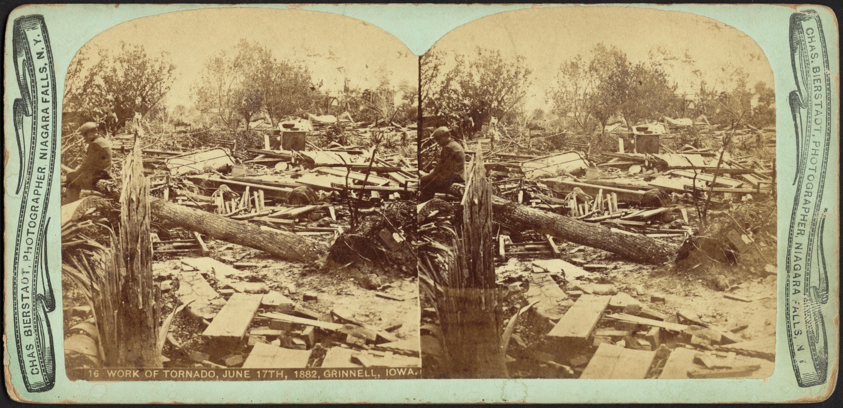 Work of tornado, June 17th, 1882, Grinnell, Iowa - Digital Commonwealth