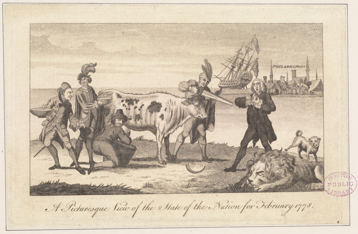 A picturesque view of the state of the nation for February 1778 ...