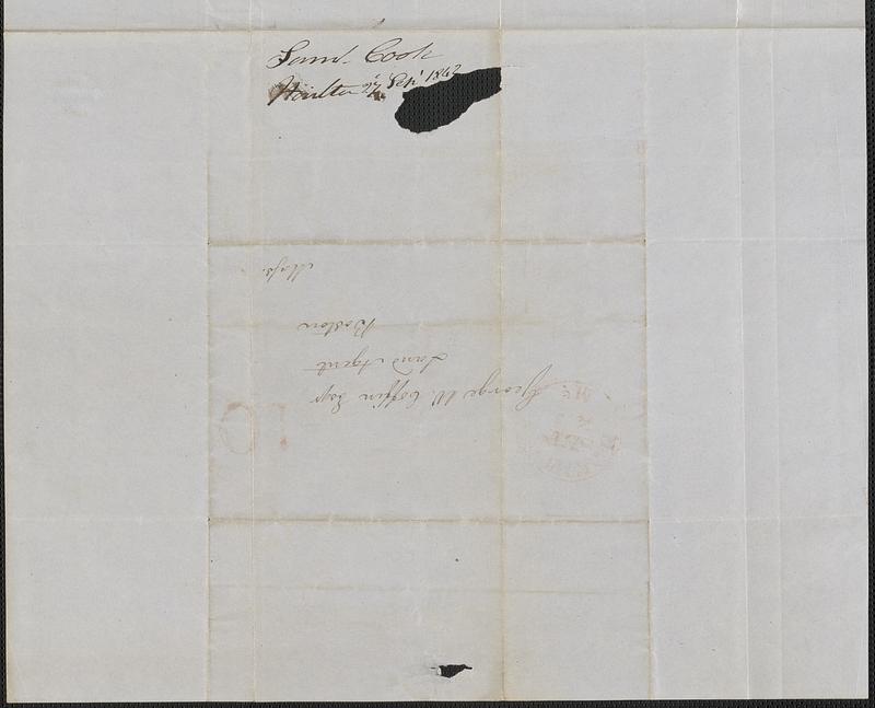 Samuel Cook to George Coffin, 27 September 1848 - Digital Commonwealth