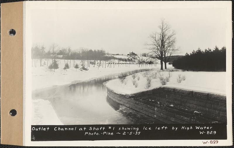 Outlet Channel at Shaft #1 showing ice left by high water, West ...