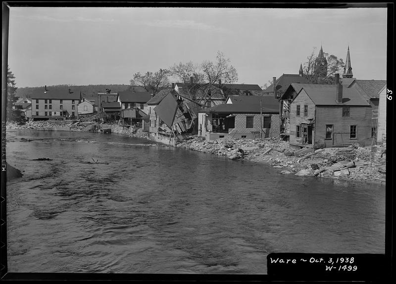 Ware River, looking downstream from South Street bridge, Ware, Mass ...