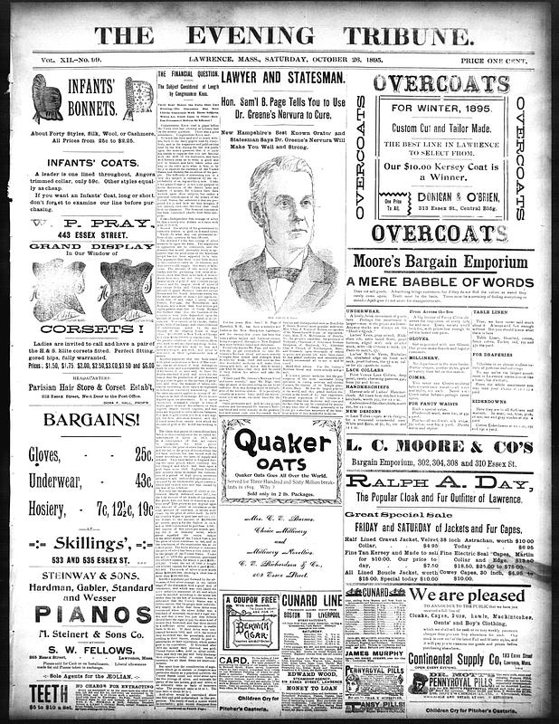 The Evening Tribune. October 26, 1895 - Digital Commonwealth