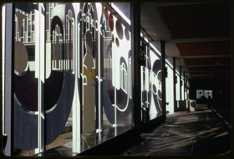 A design on a bank of windows, Prudential Center Plaza - Digital ...