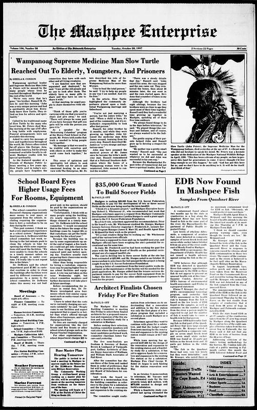 The Mashpee Enterprise. October 28, 1997 - Digital Commonwealth