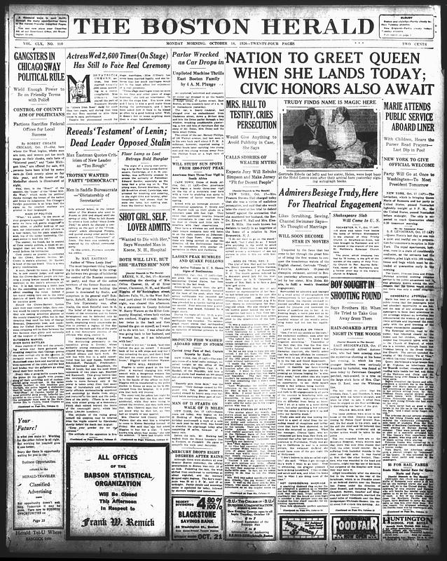 Boston Herald. October 18, 1926 - Digital Commonwealth