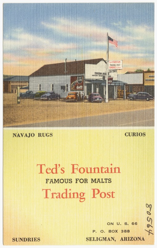 Ted's Fountain, Trading Post, famous for malts, Seligman, Arizona ...