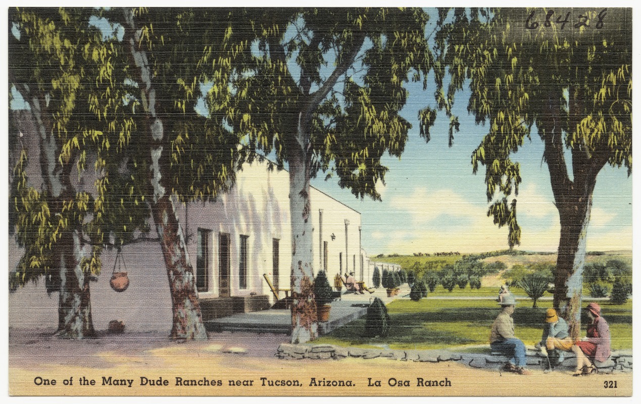 One of the many dude ranches near Tucson, Arizona. La Osa Ranch ...