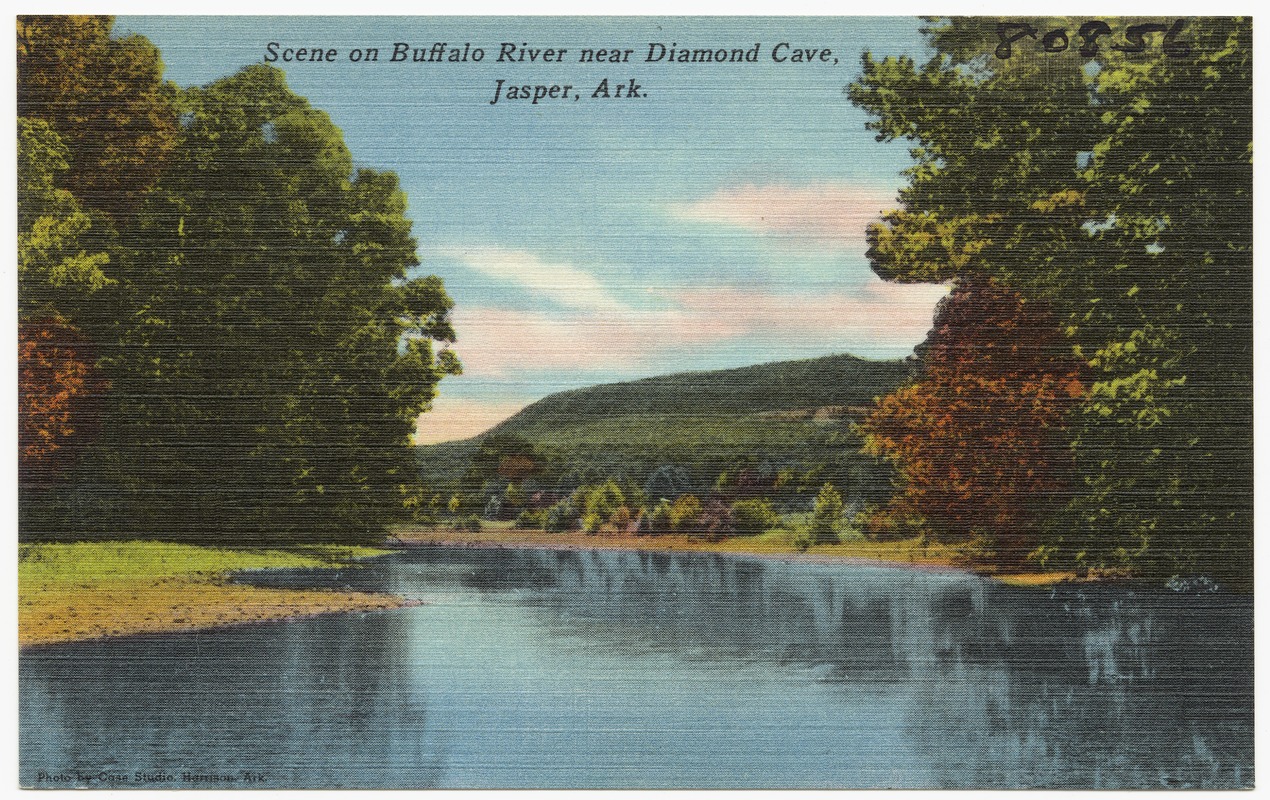 Scene at Buffalo River near Diamond Cave, Jasper, Ark. - Digital ...