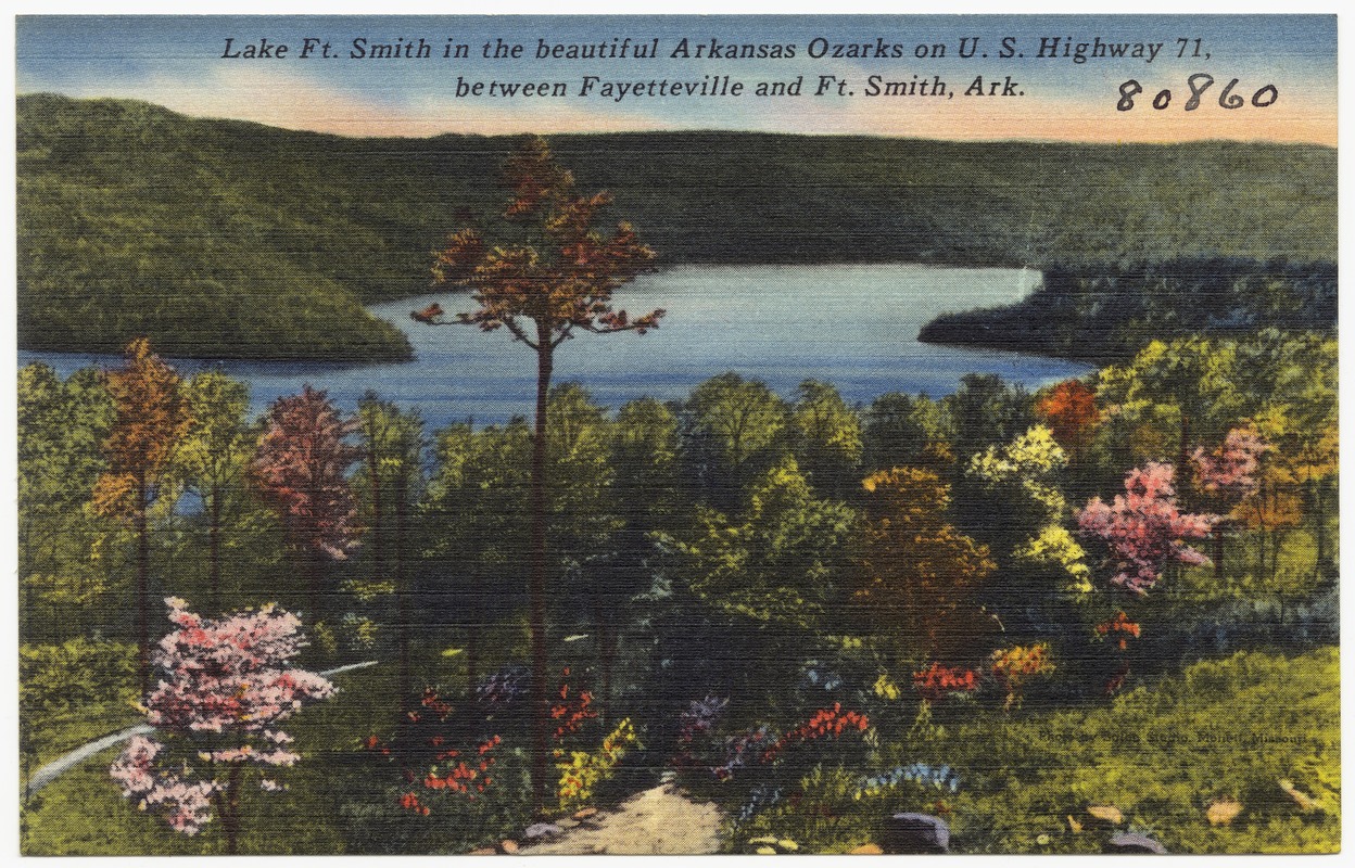Lake Ft. Smith in the beautiful Arkansas Ozarks on U.S. highway 71 ...