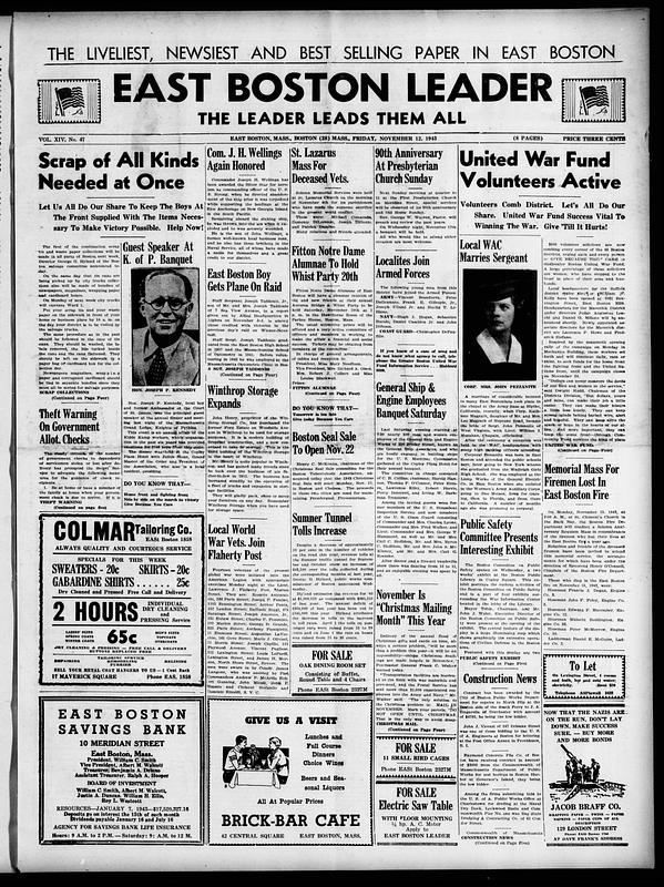 East Boston Leader. November 12, 1943 - Digital Commonwealth