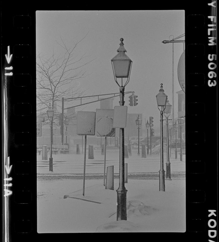 Snow storm in Market Square - Digital Commonwealth