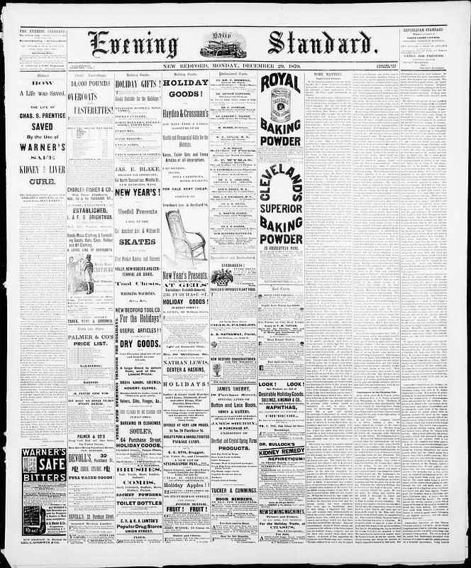 Evening Standard. December 29, 1879 - Digital Commonwealth