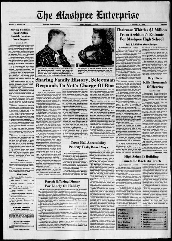 The Mashpee Enterprise. October 25, 1994 - Digital Commonwealth