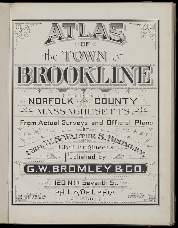 Atlas of the town of Brookline, Norfolk County, Massachusetts - Digital ...