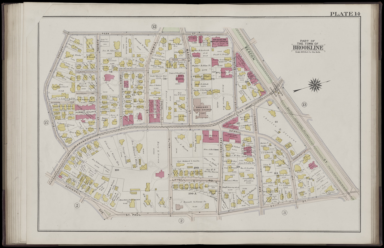 Atlas of the town of Brookline, Norfolk County, Massachusetts - Digital ...