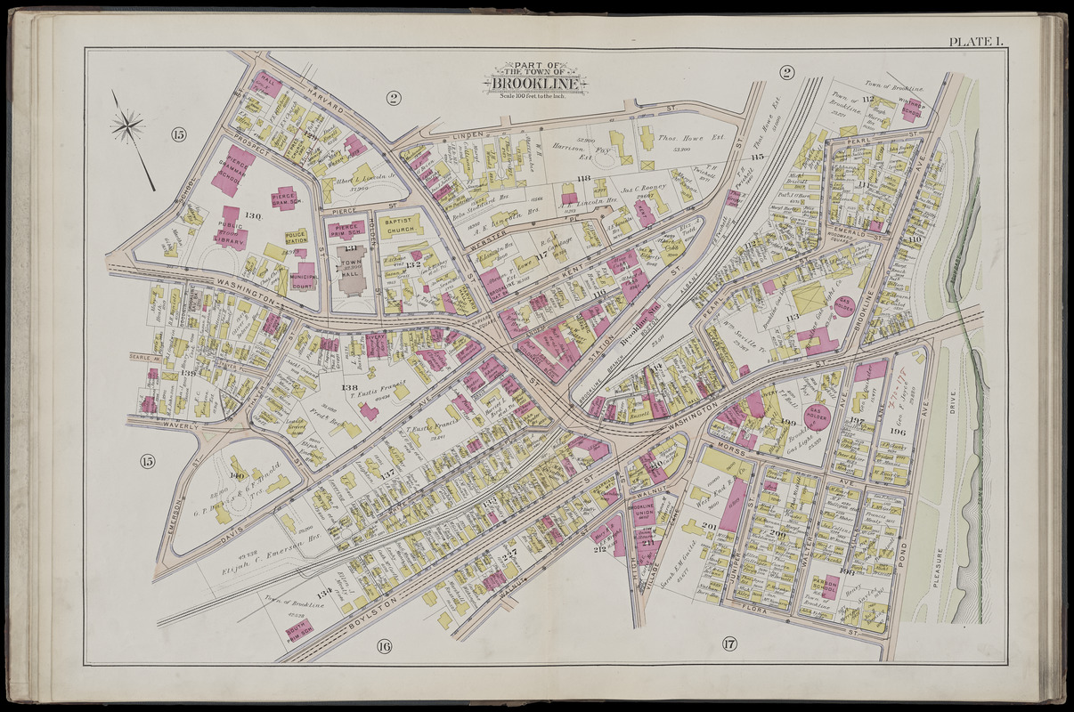 Atlas of the town of Brookline, Norfolk County, Massachusetts - Digital ...