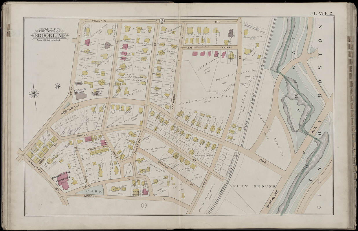 Atlas of the town of Brookline, Norfolk County, Massachusetts : from ...