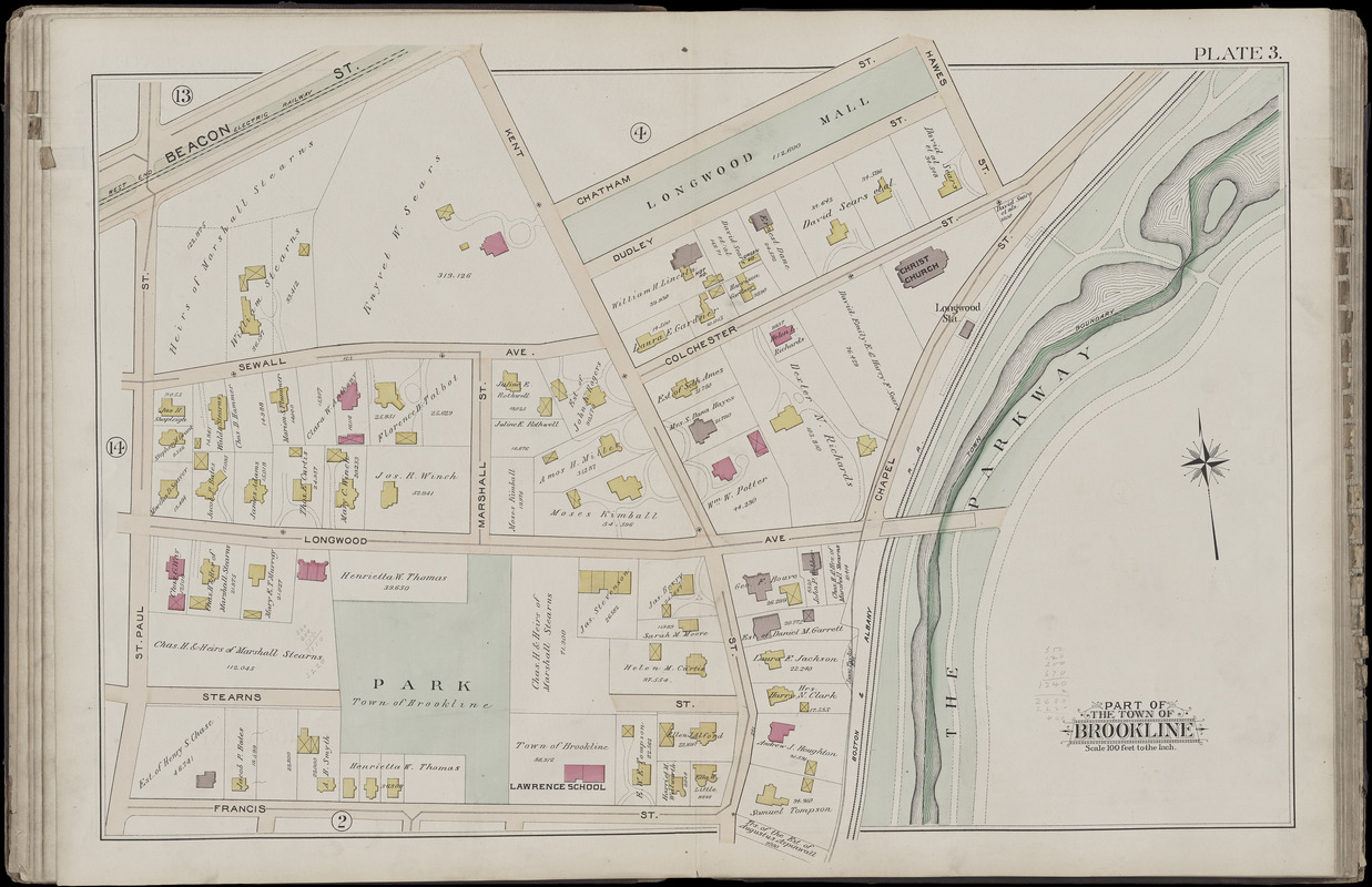 Atlas of the town of Brookline, Norfolk County, Massachusetts - Digital ...