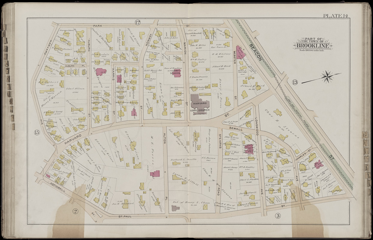Atlas of the town of Brookline, Norfolk County, Massachusetts : from ...