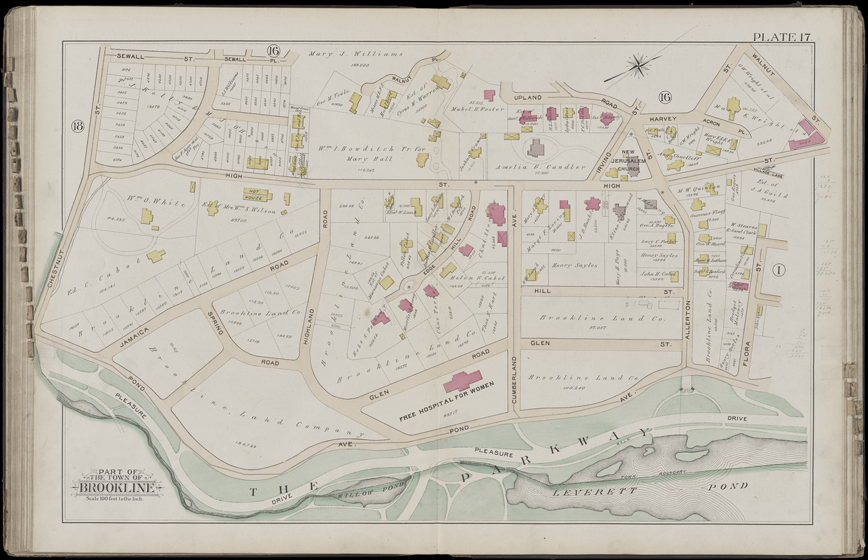 Atlas of the town of Brookline, Norfolk County, Massachusetts : from ...