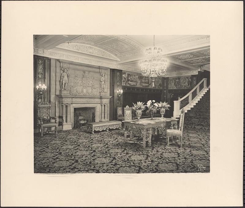 Interior view of Boston Opera House, lounge - Digital Commonwealth