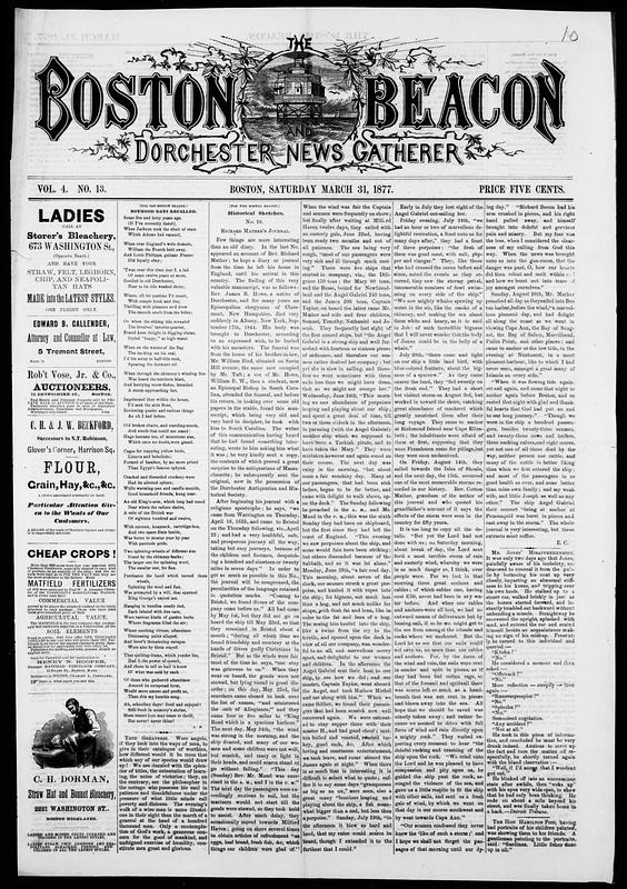 The Boston Beacon and Dorchester News Gatherer. March 31, 1877 ...