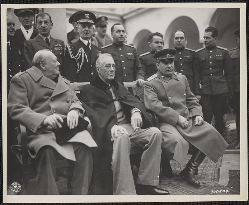 Yalta Conference - Churchill, Roosevelt, Stalin - Digital Commonwealth
