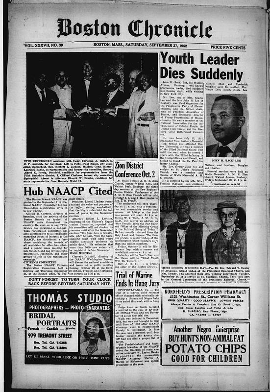 Boston Chronicle. September 27, 1952 - Digital Commonwealth