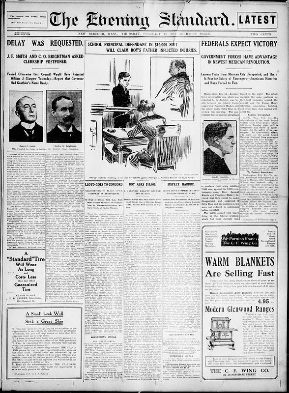 Evening Standard. February 13, 1913 - Digital Commonwealth