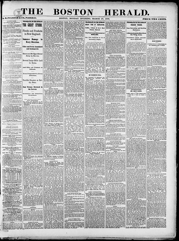 The Boston Herald. March 27, 1876 - Digital Commonwealth