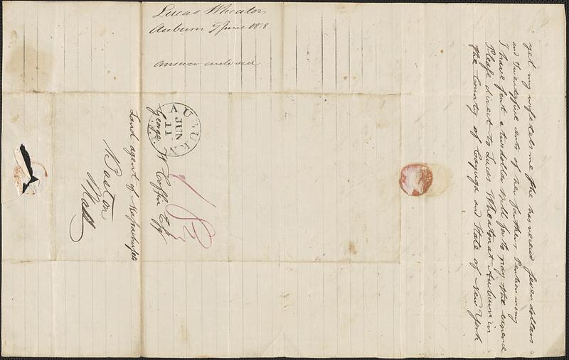 Lucas Wheaton to George Coffin, 7 June 1838 - Digital Commonwealth