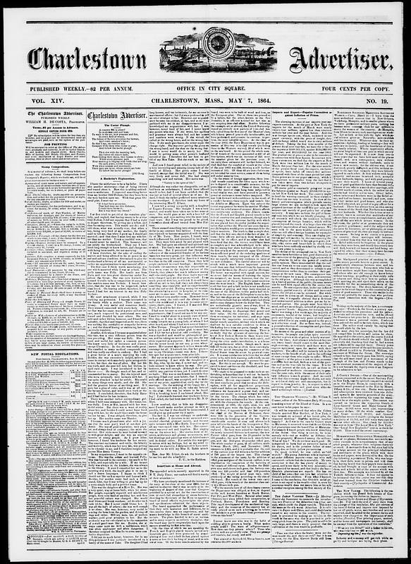 Charlestown Advertiser, May 07, 1864 - Digital Commonwealth