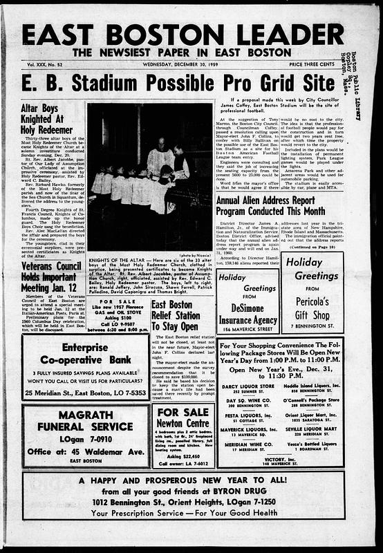 East Boston Leader. December 30, 1959 - Digital Commonwealth