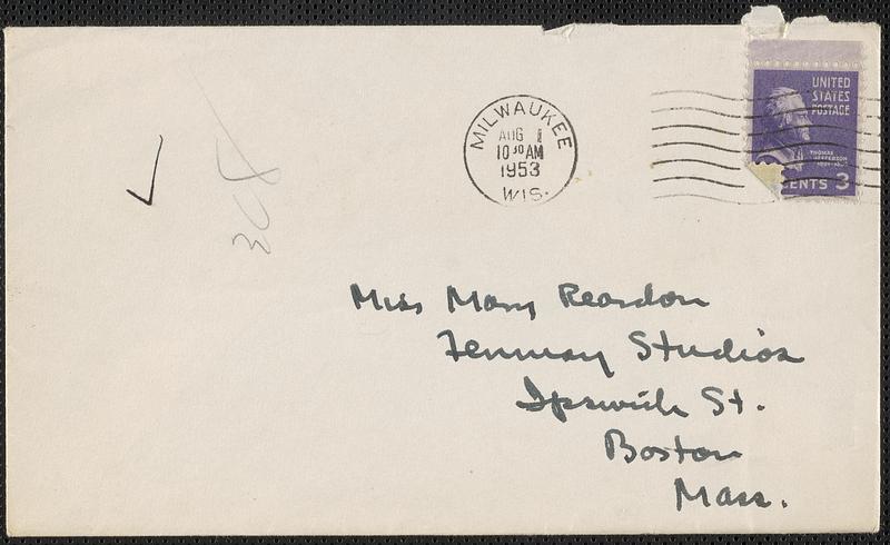 John Pick Correspondences (1953) - Digital Commonwealth