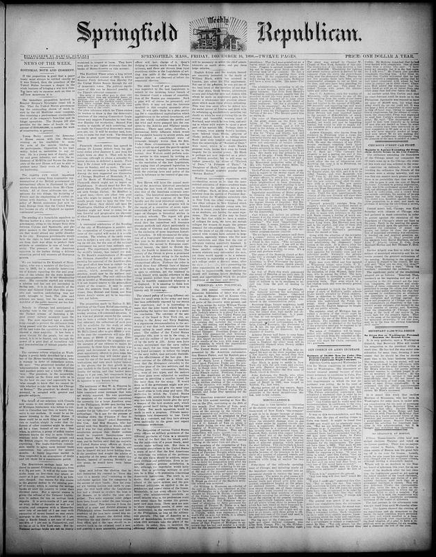 Springfield Weekly Republican - Digital Commonwealth