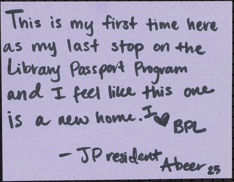 This is my first time here as my last stop on the Library Passport ...